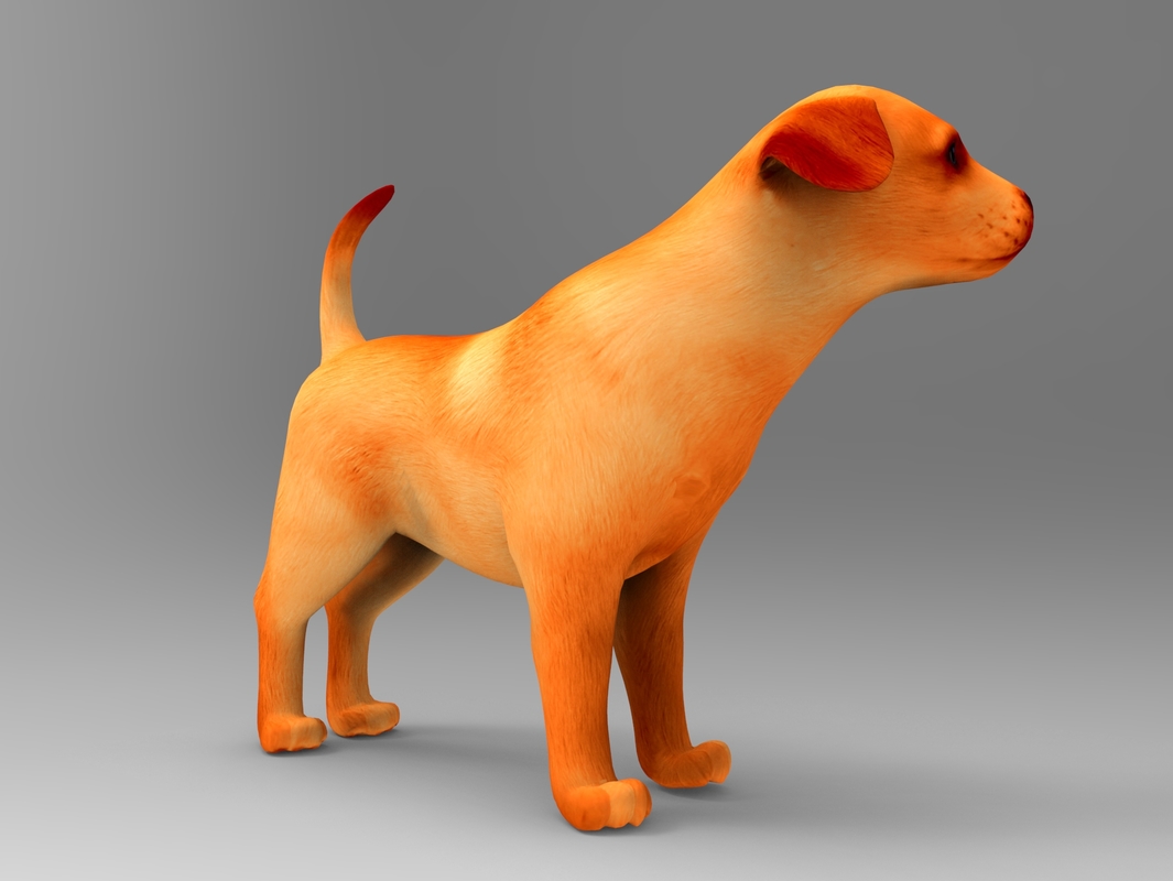 dog rigged 3d 3ds
