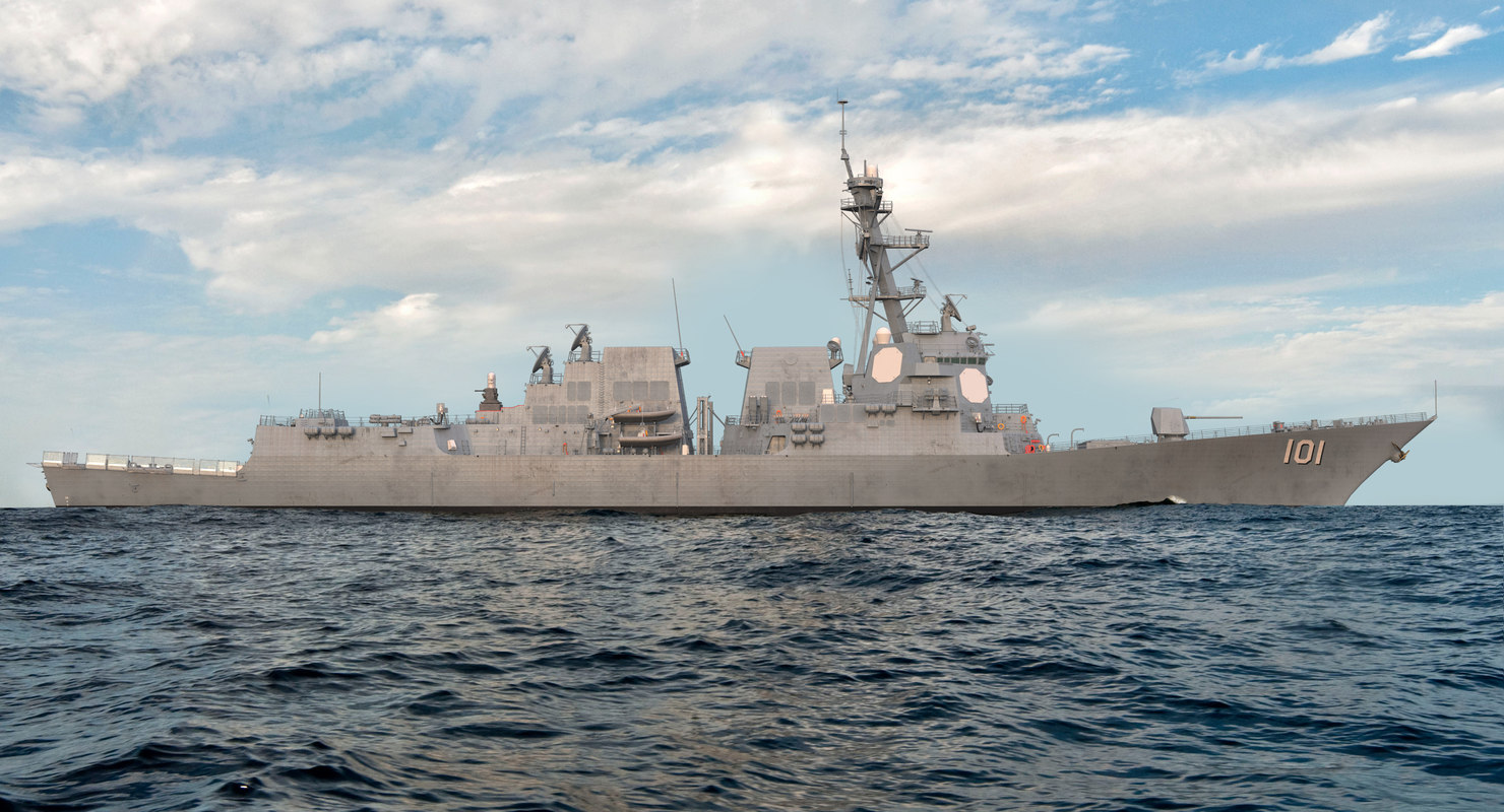 3d model uss gridley