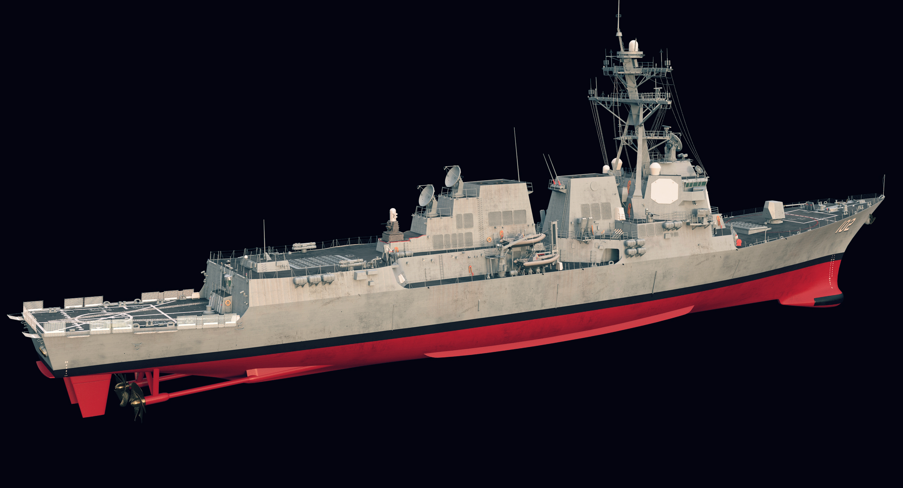 3d model uss sampson