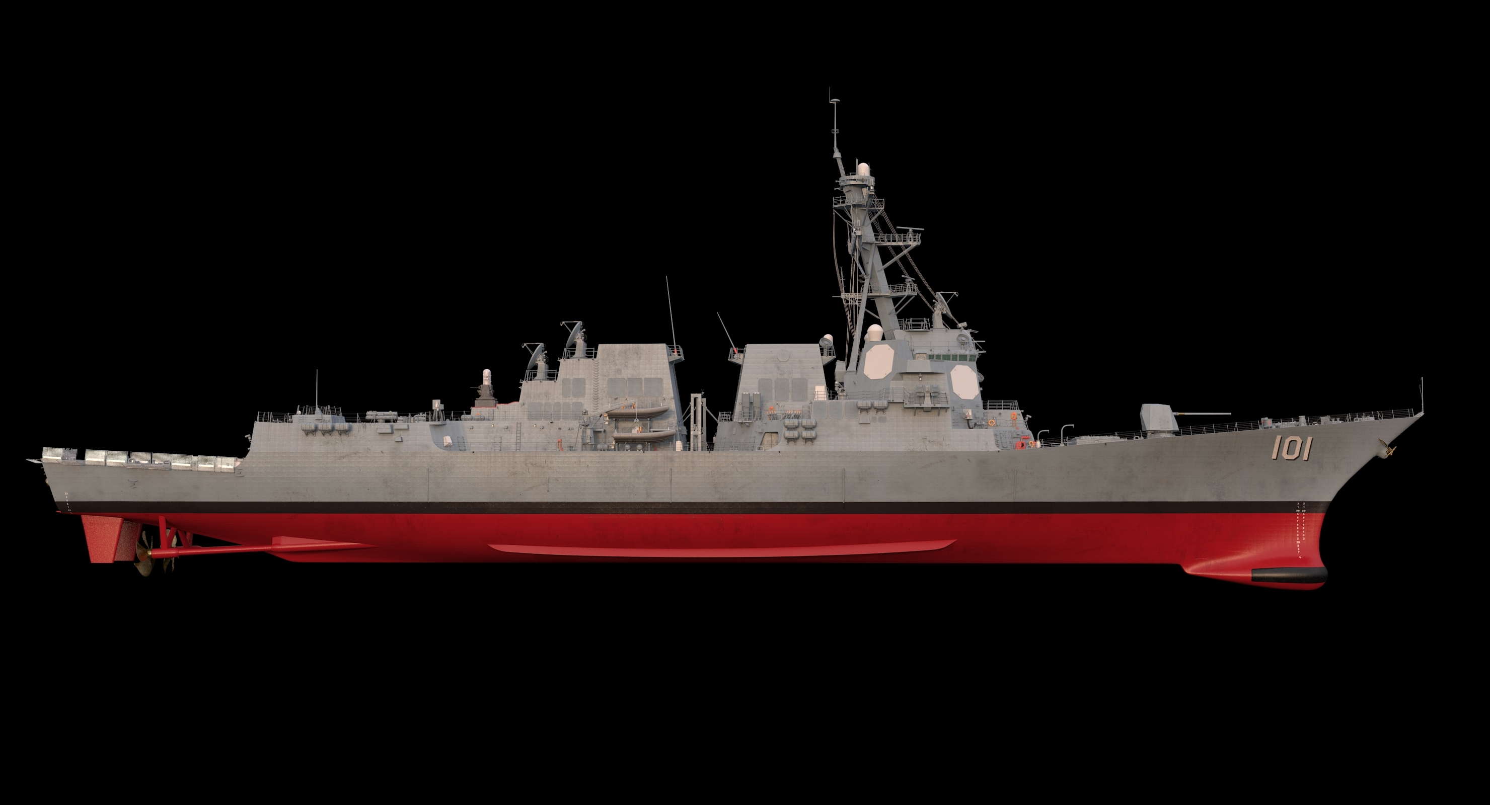 3d model uss sampson