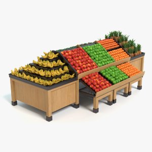 3D fruit display rack model - TurboSquid 1219025