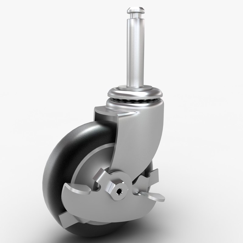 3d caster wheel model