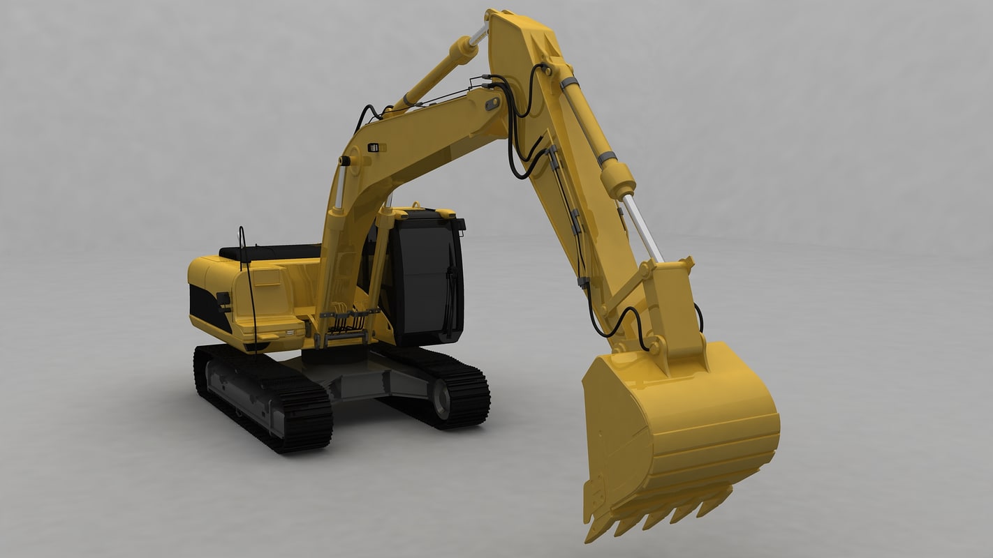 generic excavator 3d model