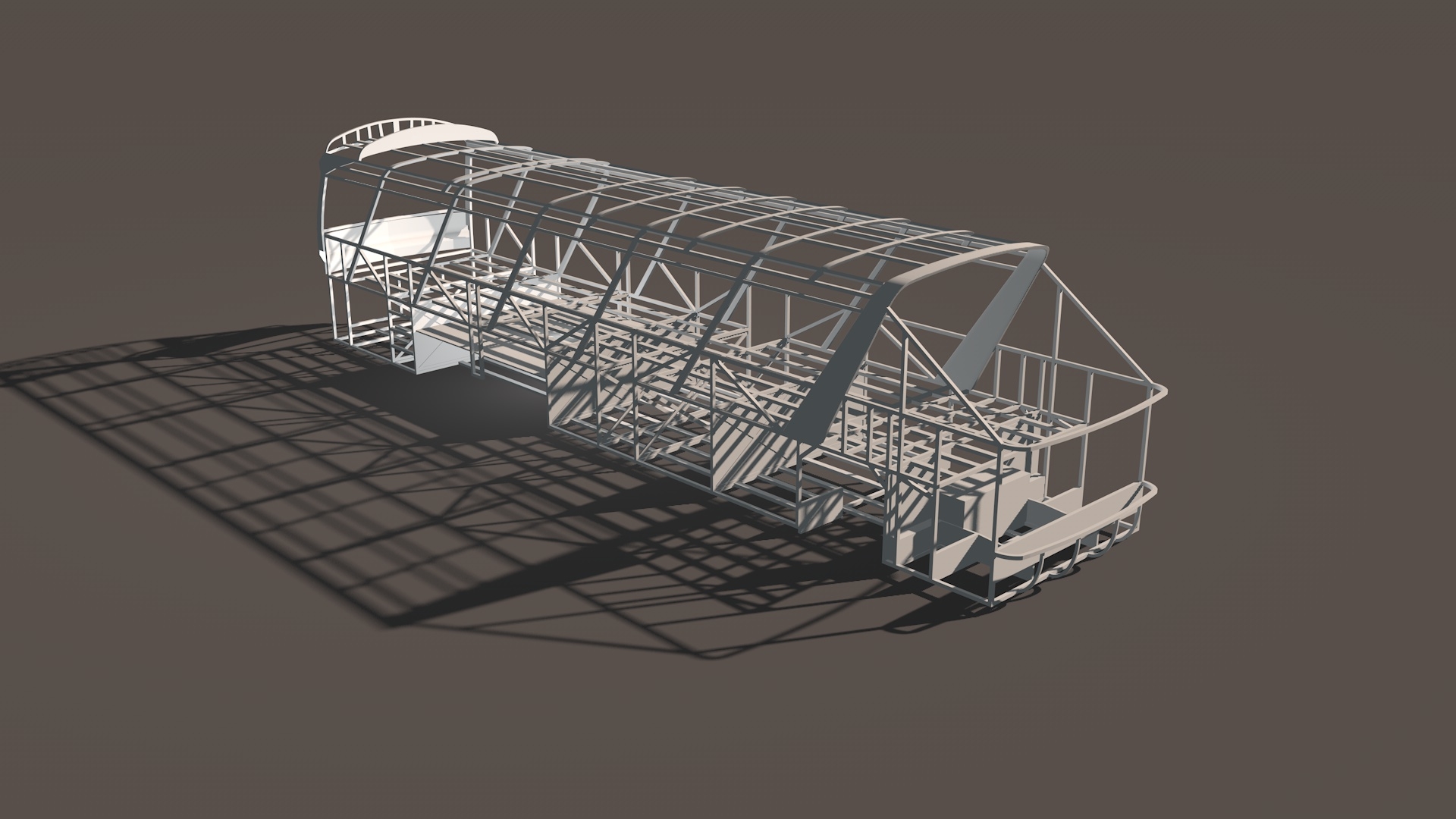 mercedes bus skeleton 3d max