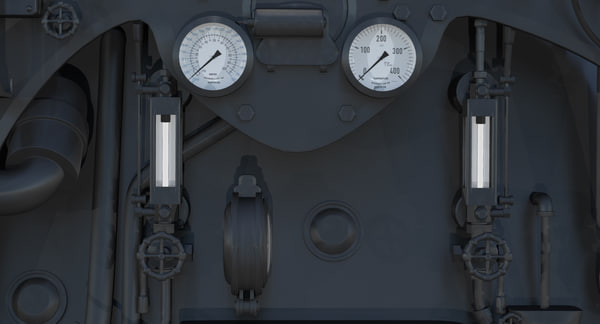 3d steam engine controls