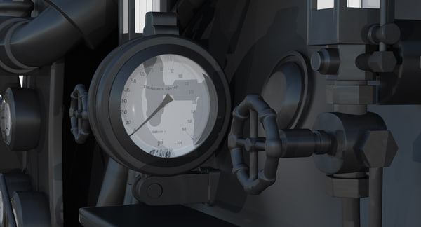 3d steam engine controls