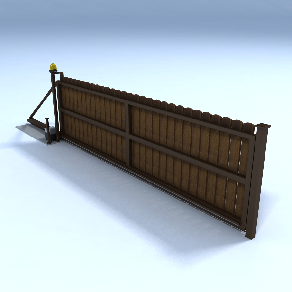 sliding gate wood plank 3d max