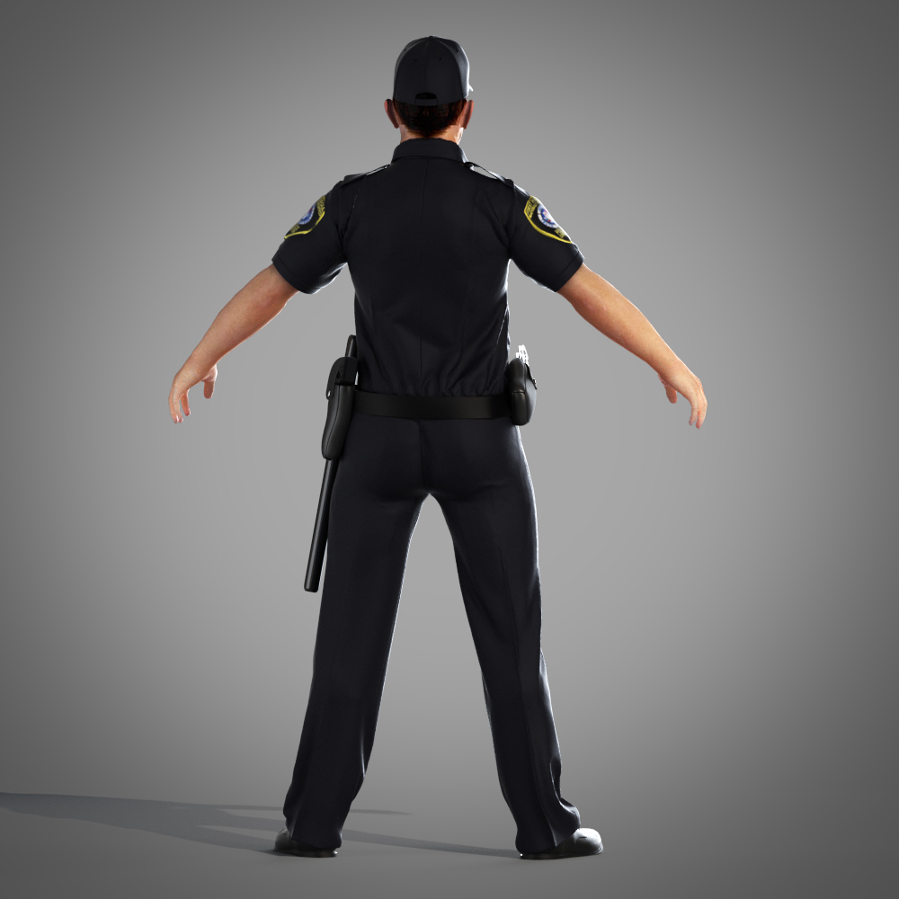 3d security officer model