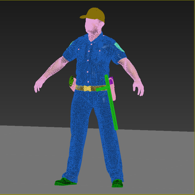 3d security officer model
