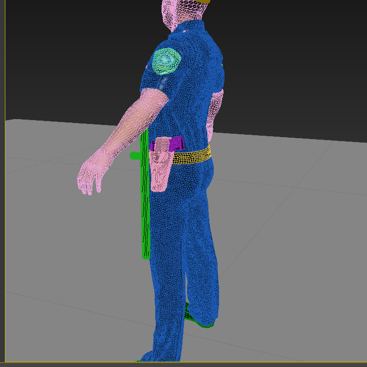 3d security officer model