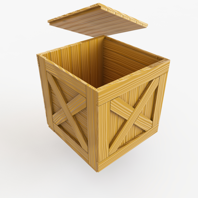 wood box 3d model