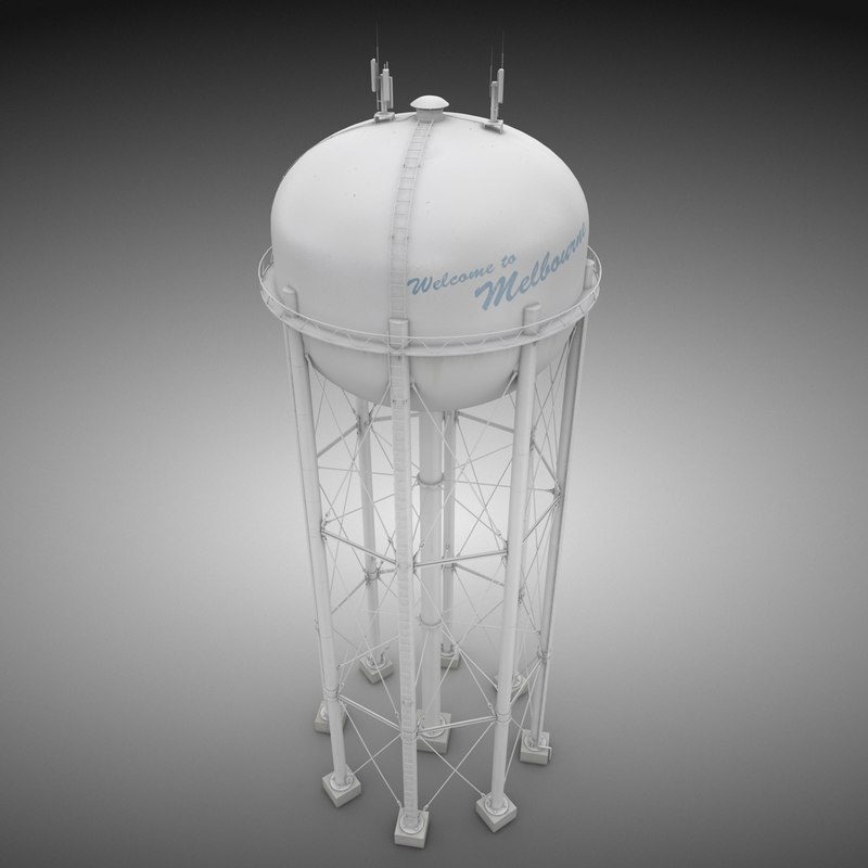 3d model of water tower