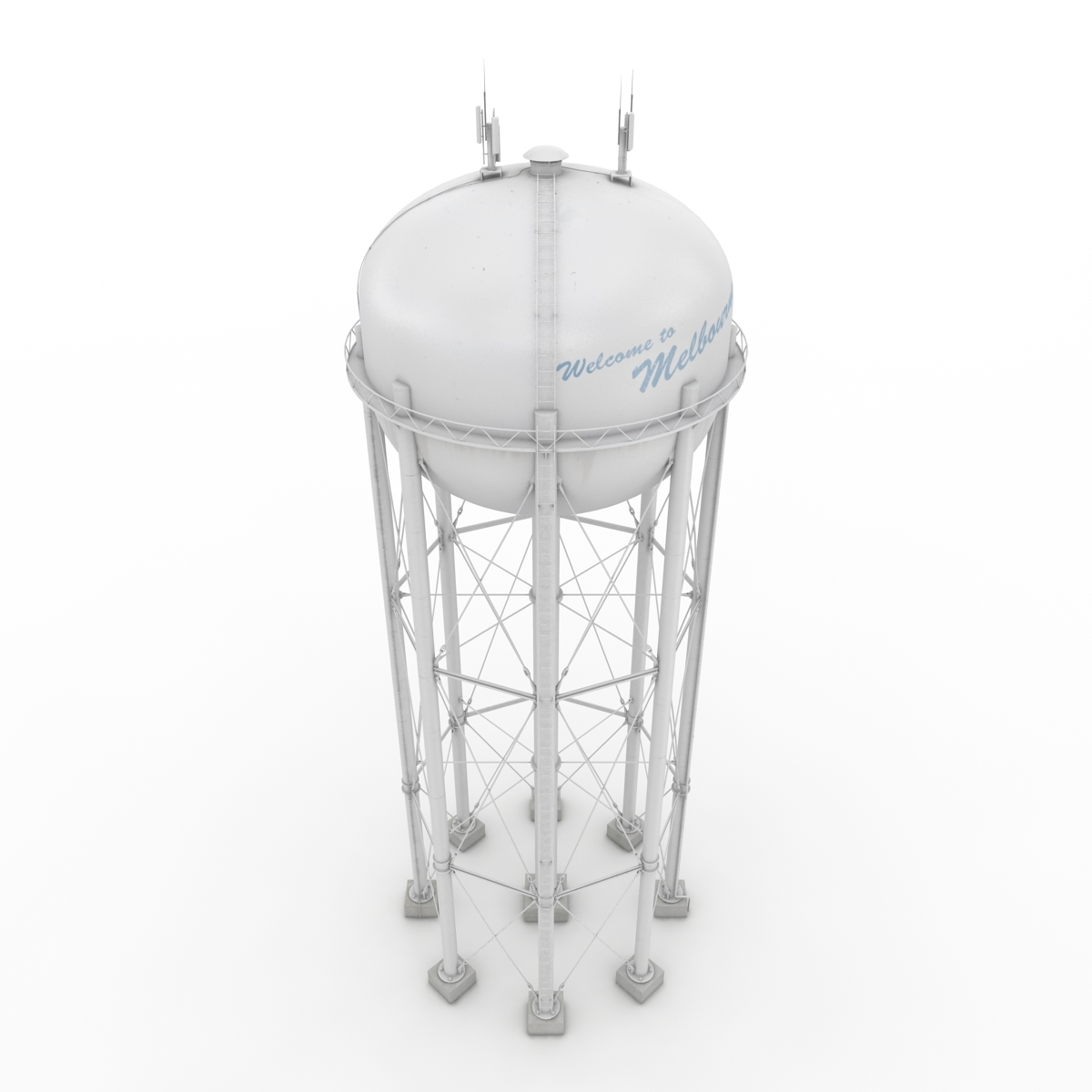 3d model of water tower