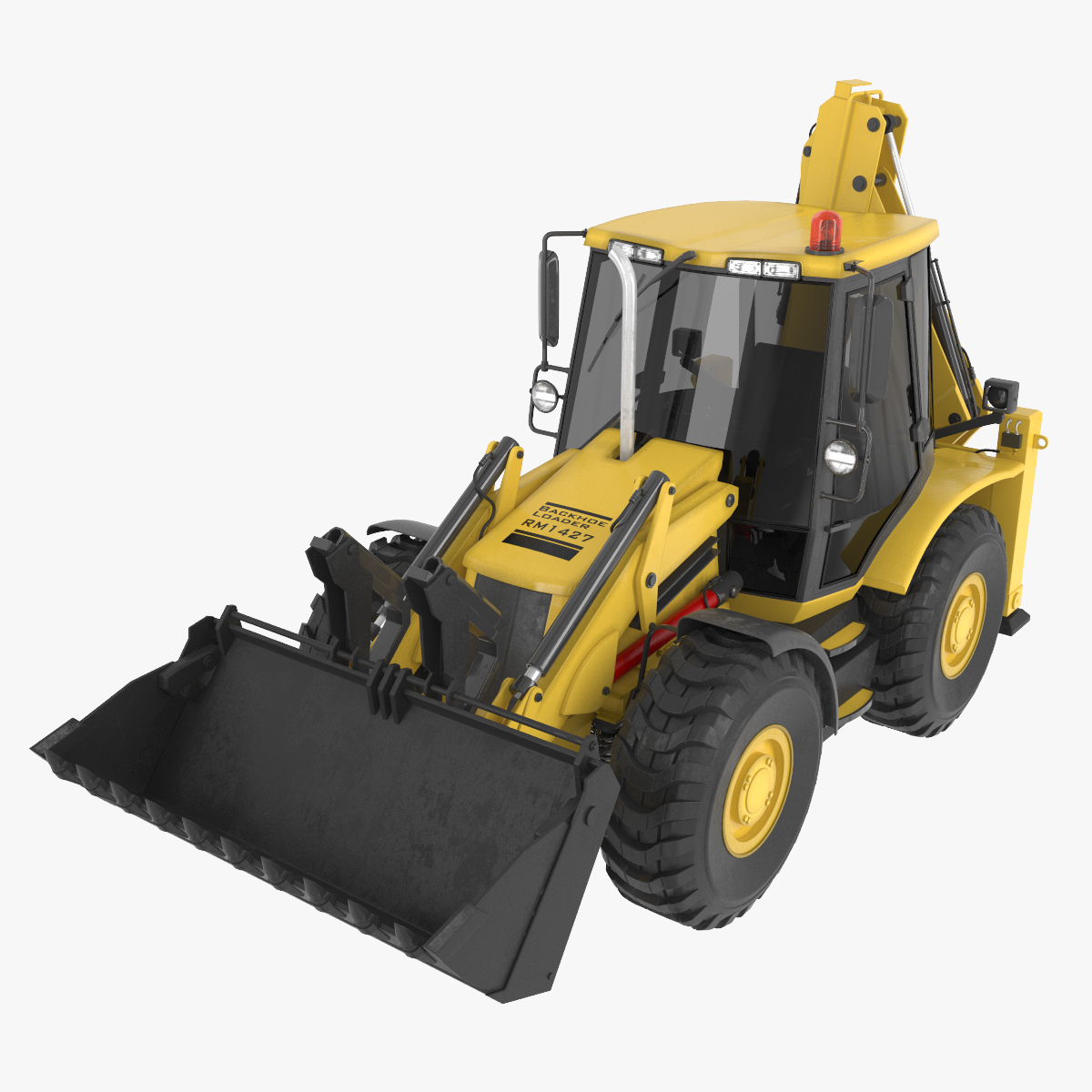 3d model backhoe loader