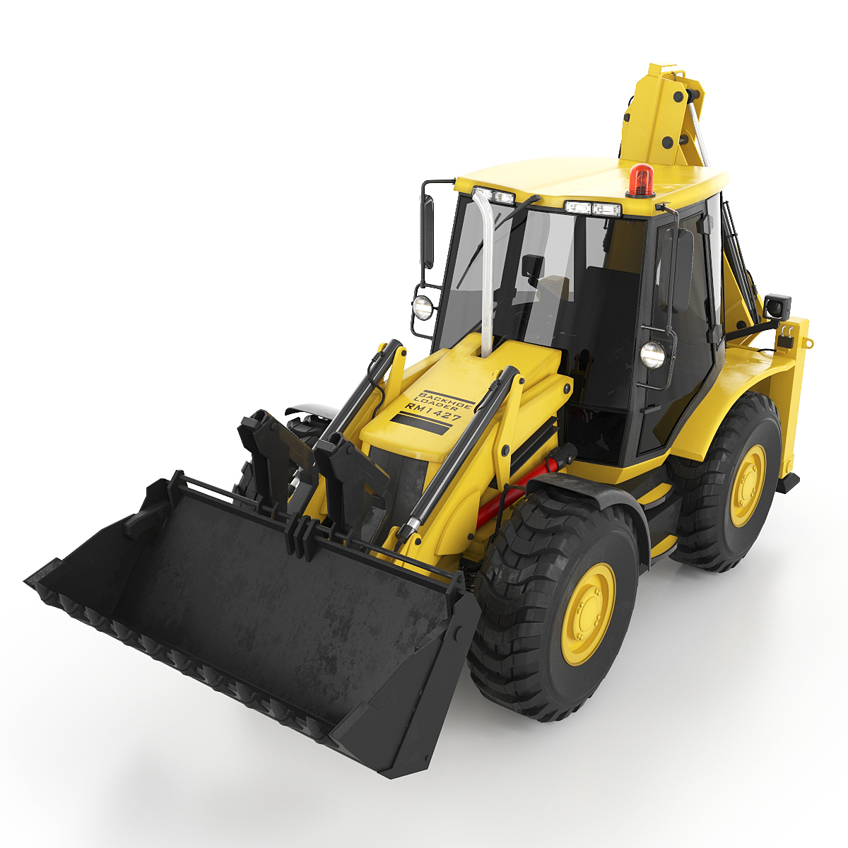 3d model backhoe loader