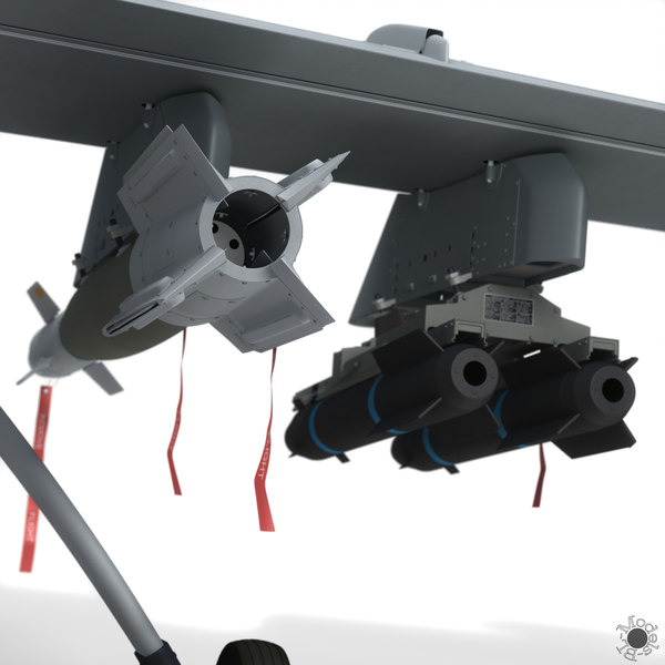 3d mq-9 reaper military aircraft