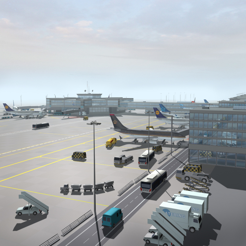 airport terminal air 3d model