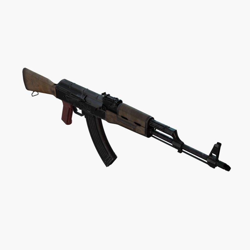 3d model akm rifle