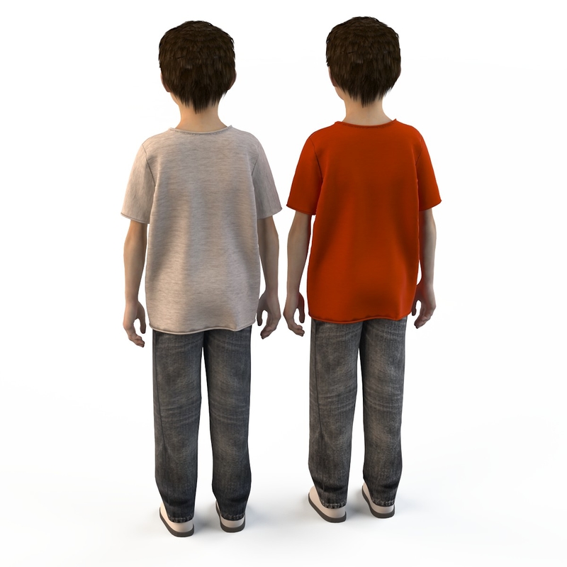 3d fashion clothing children baby s model
