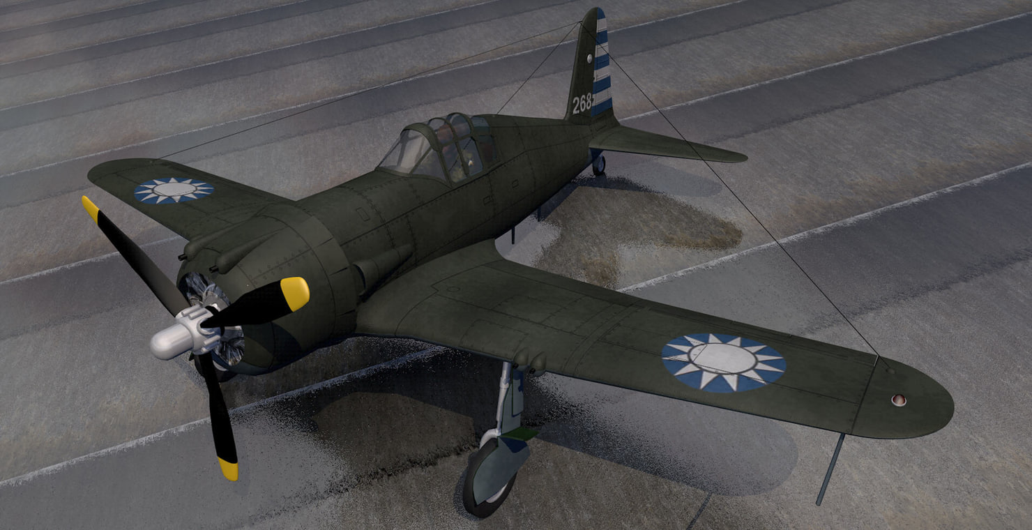 3d vultee p-66 vanguard fighter aircraft