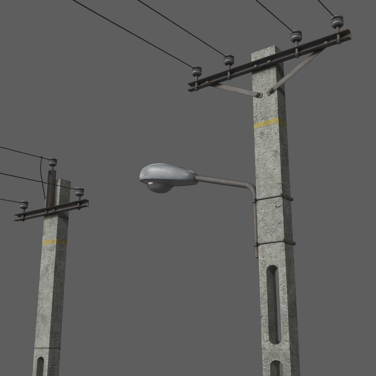 modelo 3d Poste Eléctrico Concreto COLECCIÓN - TurboSquid 1023080