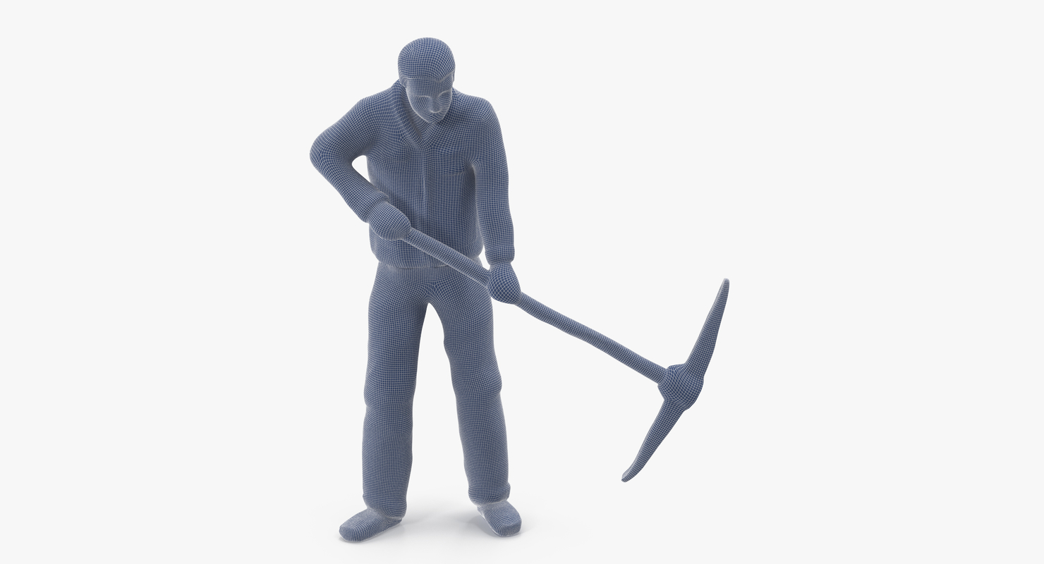 miniatures men work 3d model