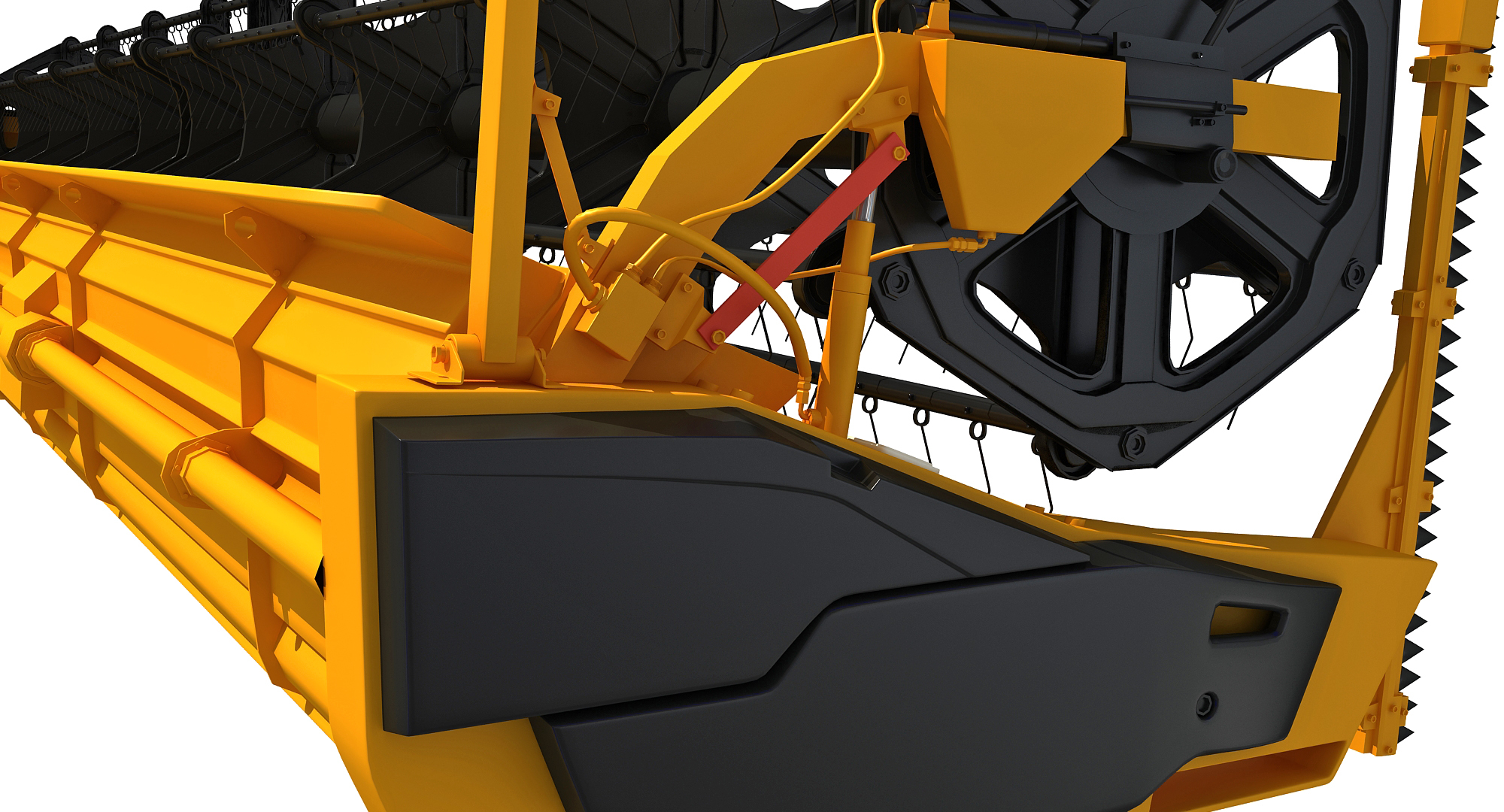 3d combine threshing machine