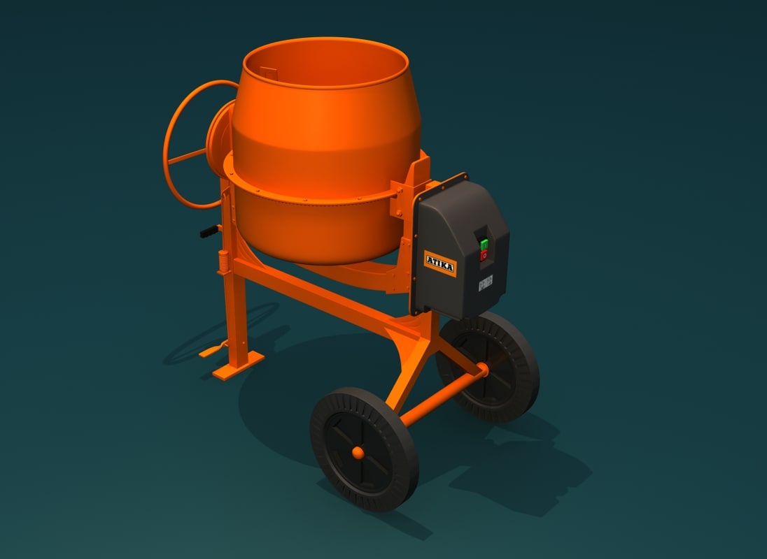 concrete mixer 3d model