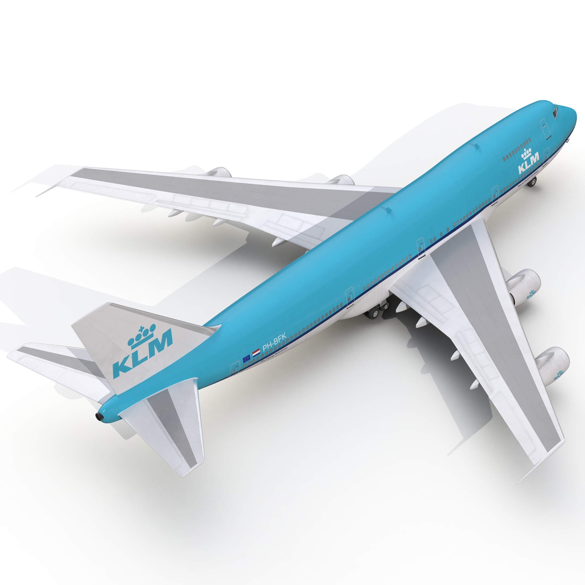 boeing 747-200b klm 3d max