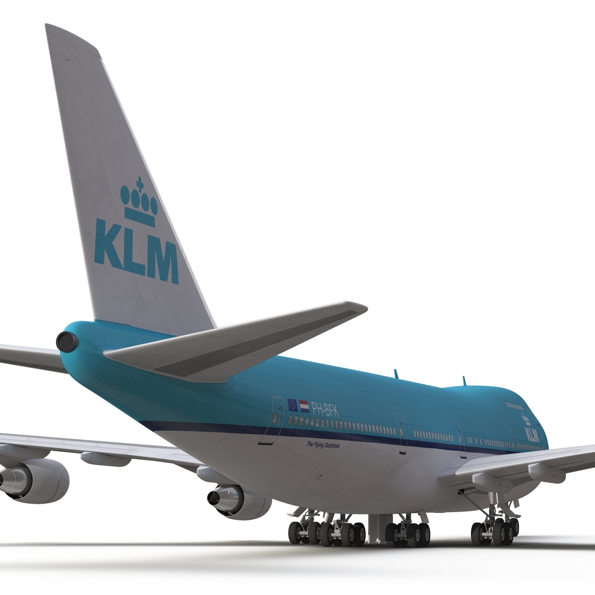 3d model boeing 747 200b klm