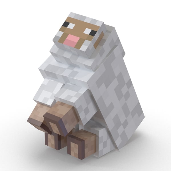 3d minecraft sheep model