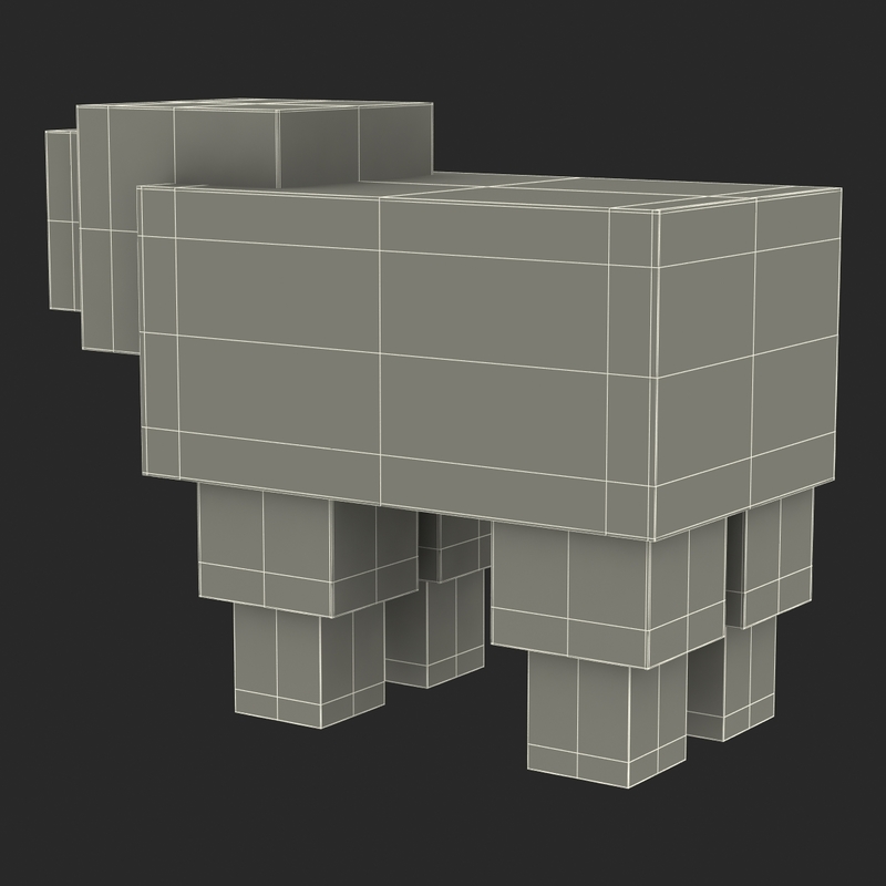 3d minecraft sheep model