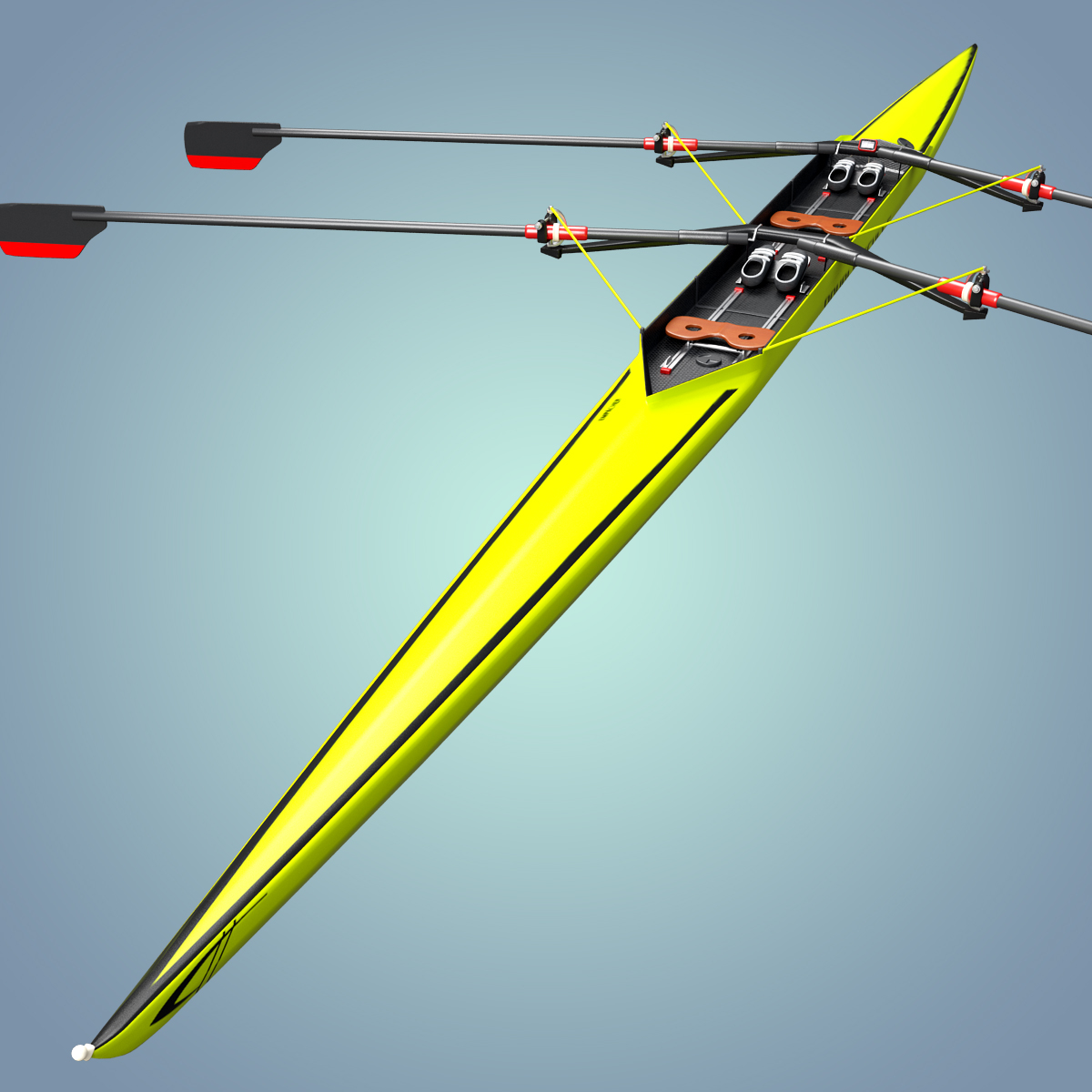 double rowing sculls 3d c4d