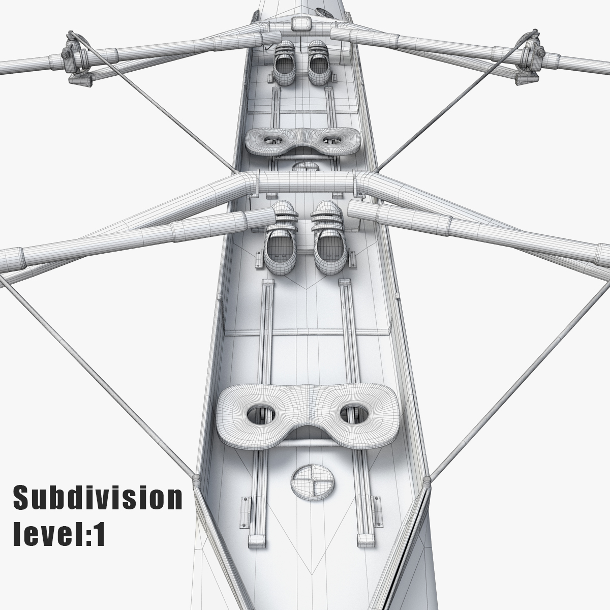 double rowing sculls 3d c4d