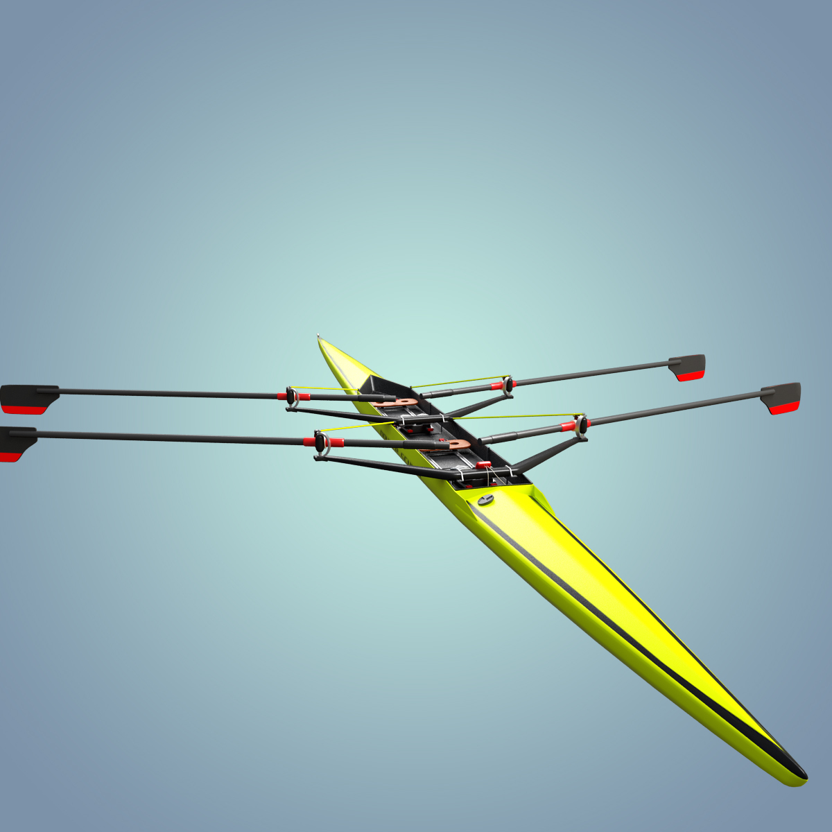 double rowing sculls 3d c4d