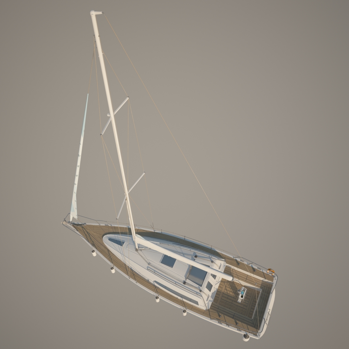 princess ii sailboat sail 3d model