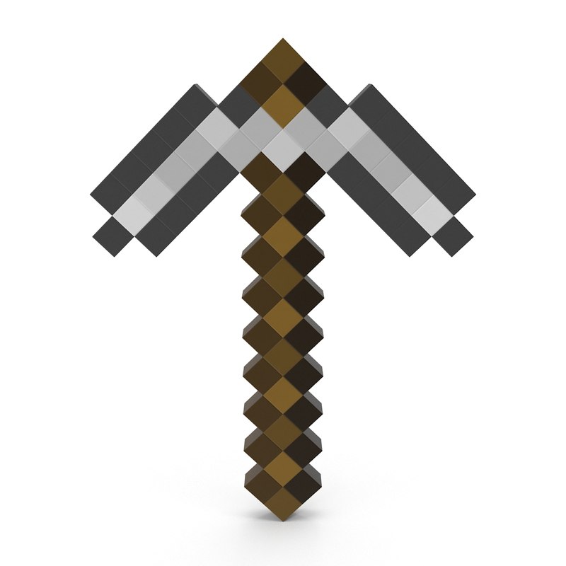3d model minecraft pickaxe axe