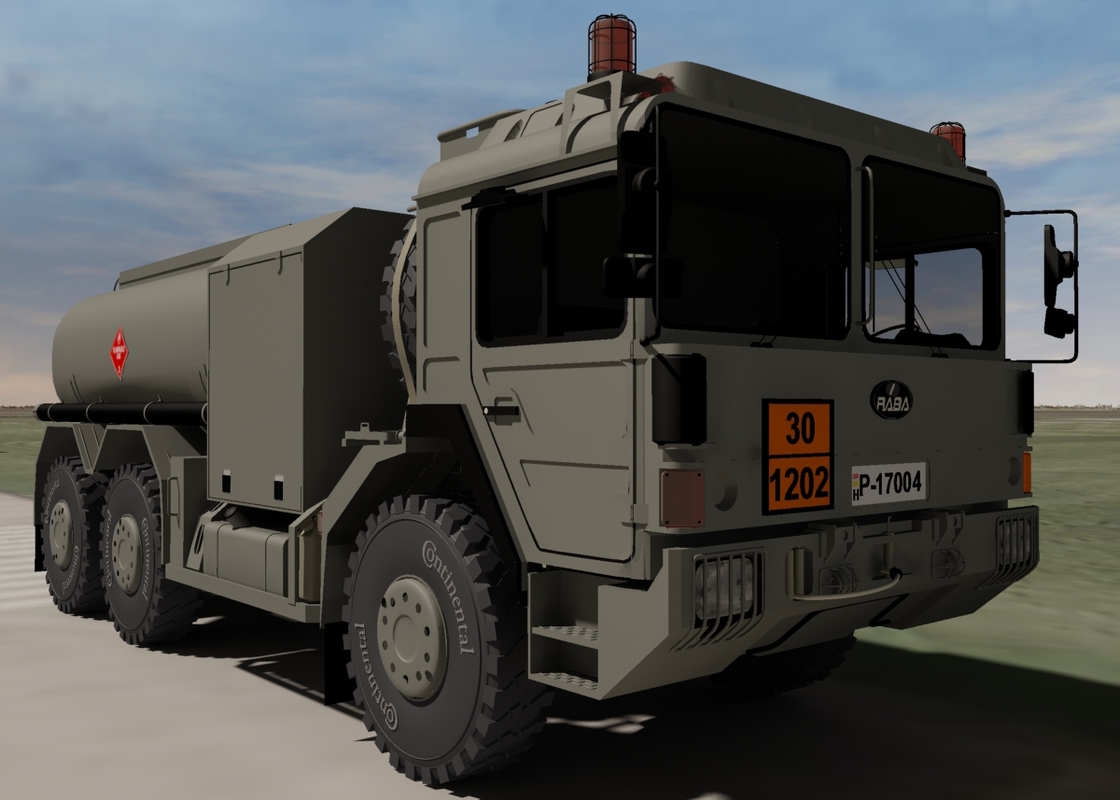 military raba h25 trucks 3d model