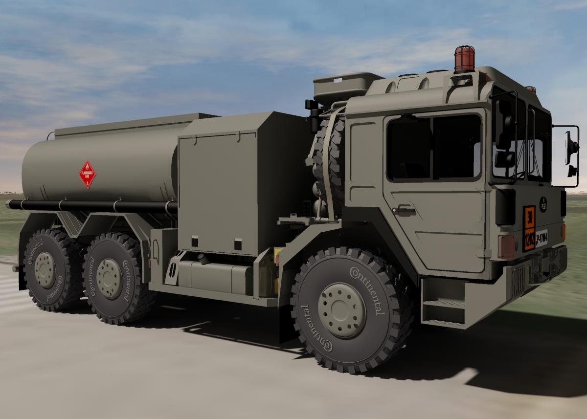 military raba h25 trucks 3d model