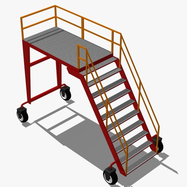 3d model of rolling industrial platform