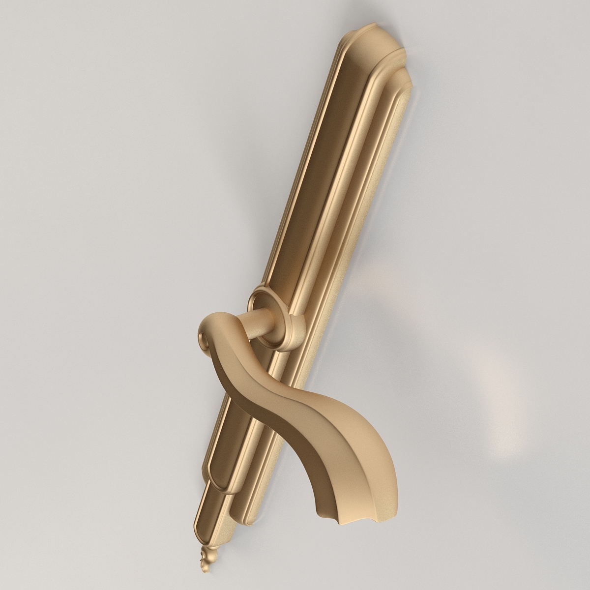 3d door handle style art deco