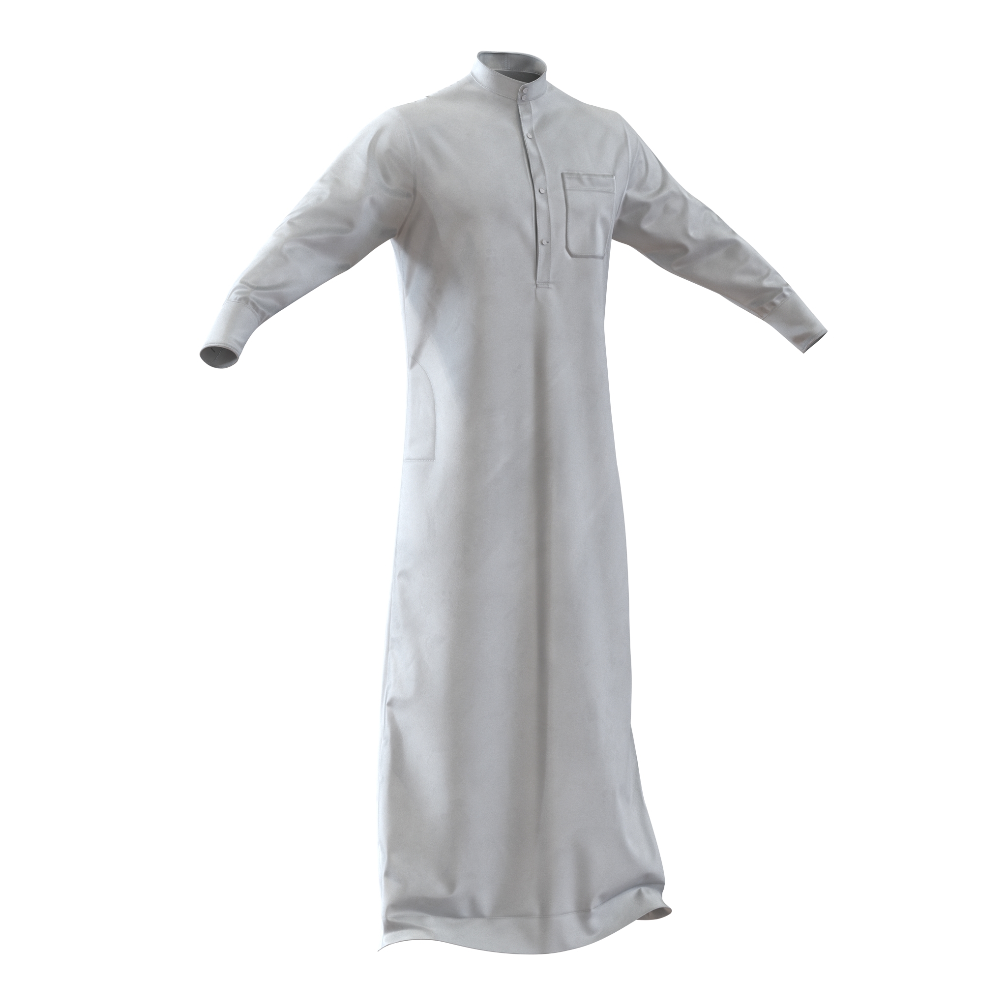 traditional arab men dress 3d model