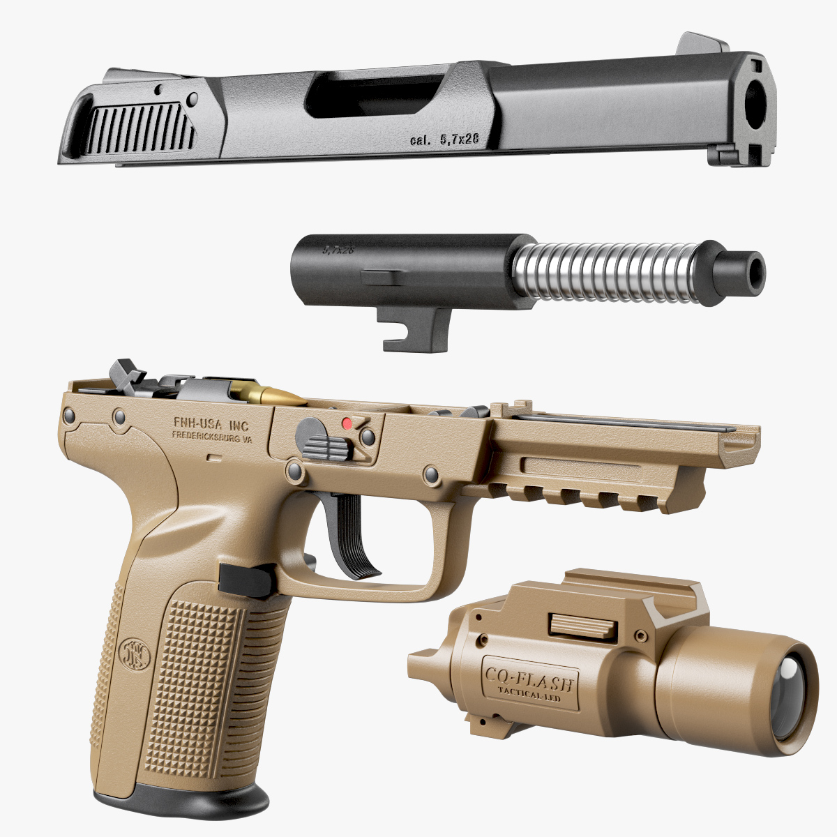 3d max gun fn five-seven