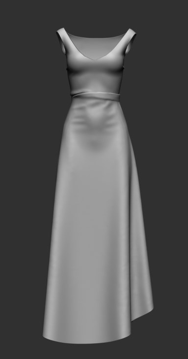 3d model woman dress