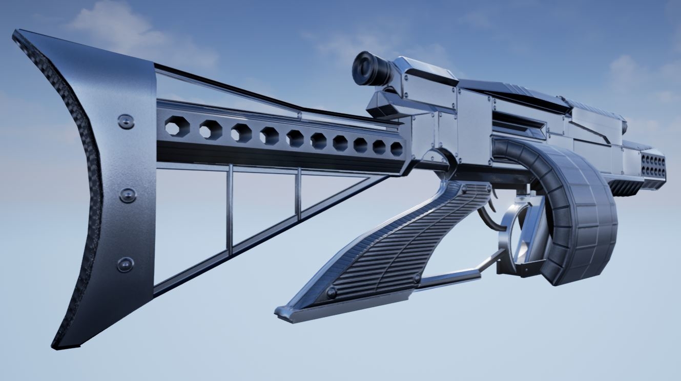 3d model of futuristic weapon