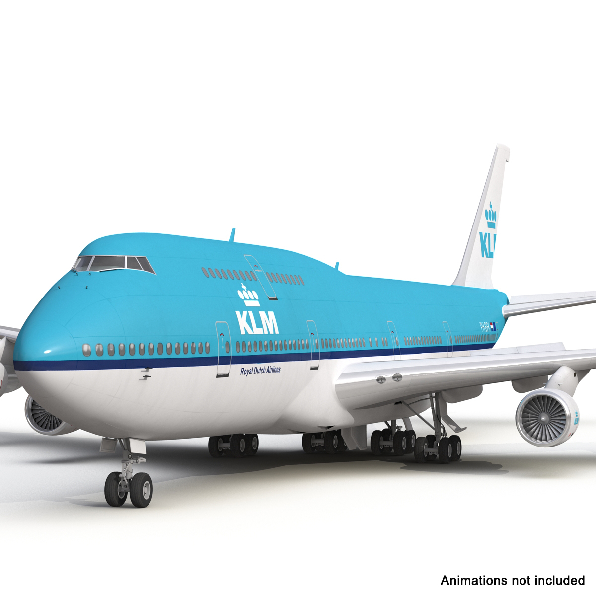 boeing 747 300 klm 3d model