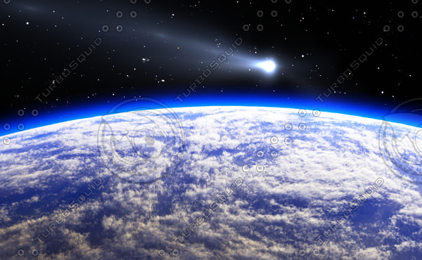 Texture JPEG comet blue earth