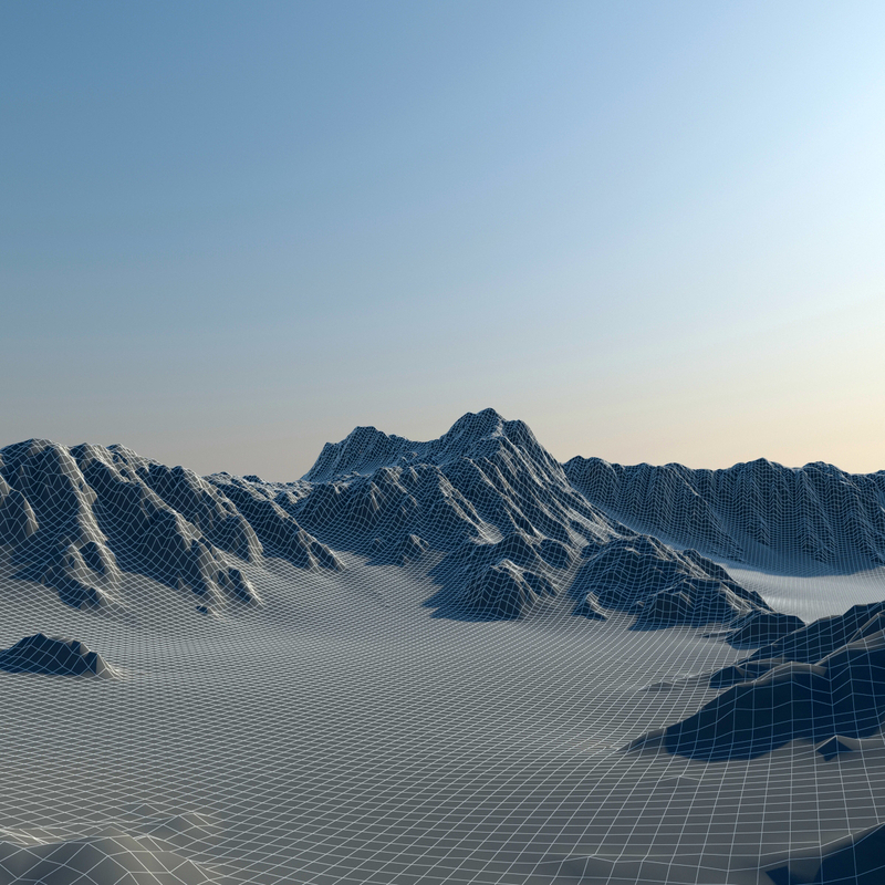 3d model mountain terrain
