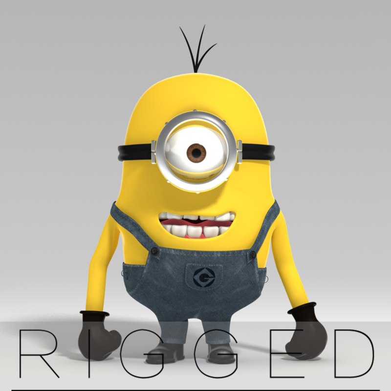 3d minion rigged model