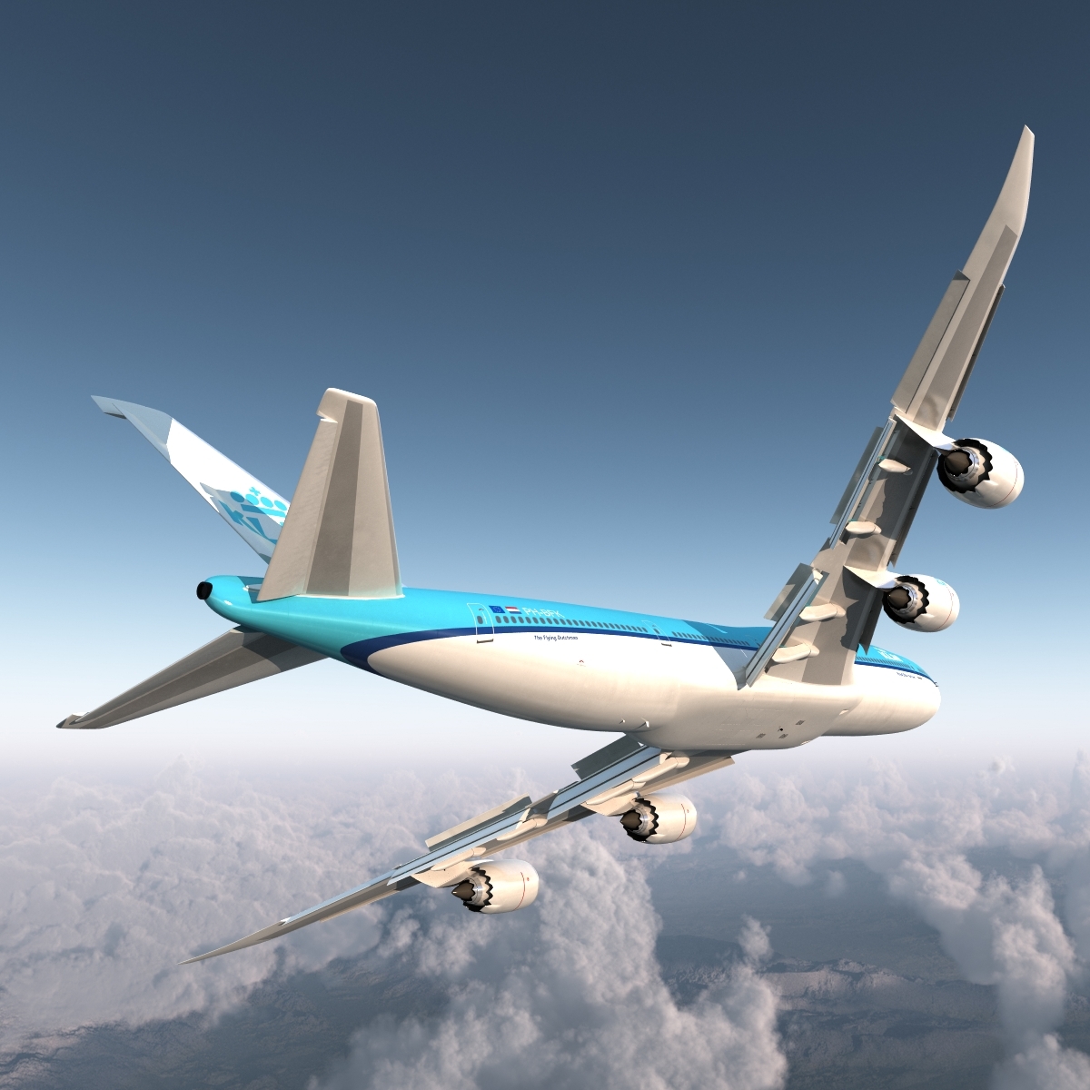 boeing 747-8i klm 3d 3ds